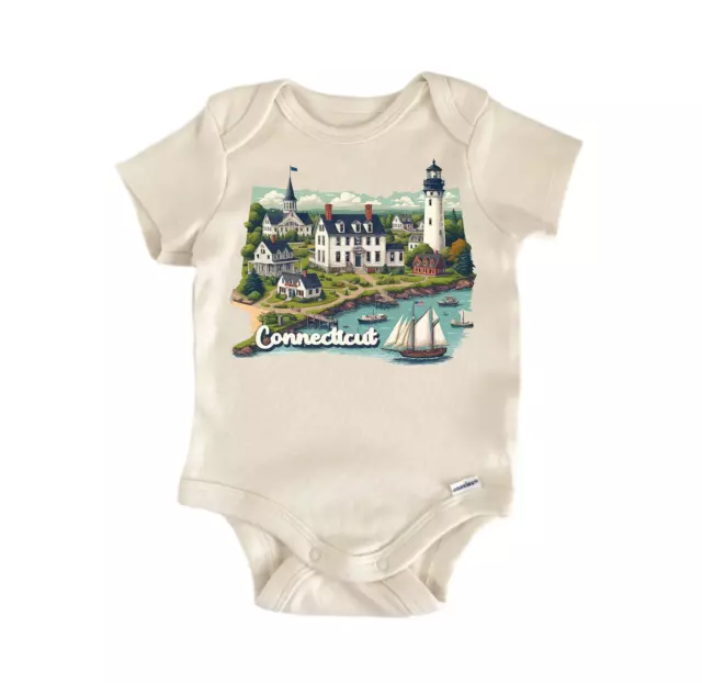 Connecticut Baby Boy Girl Clothes Infant Bodysuit Cute Newborn Cute ...