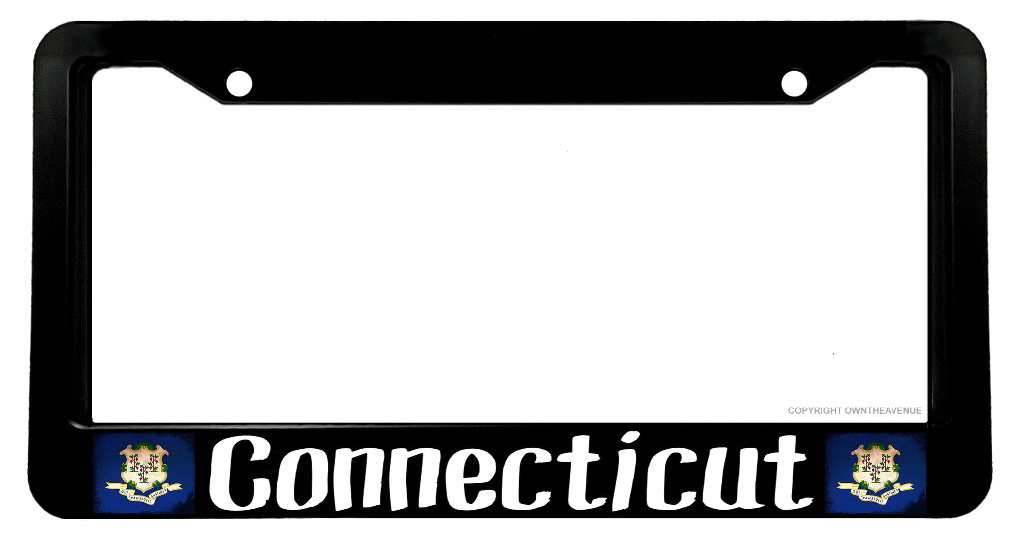 Connecticut CT Flag Vintage Style License Plate Frame - Model V01 ...