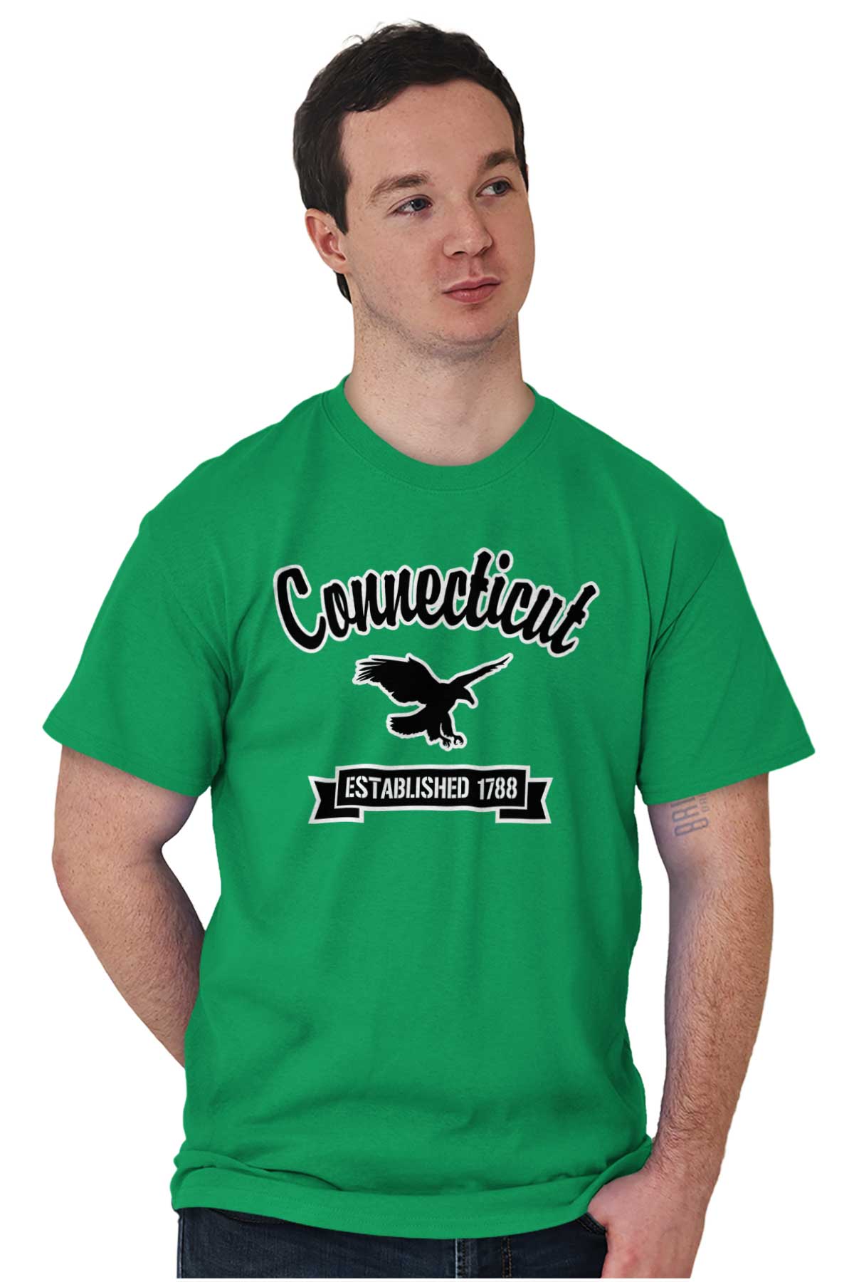 Connecticut Cute Bald Eagle Souvenir Men's Graphic T Shirt Tees Brisco ...