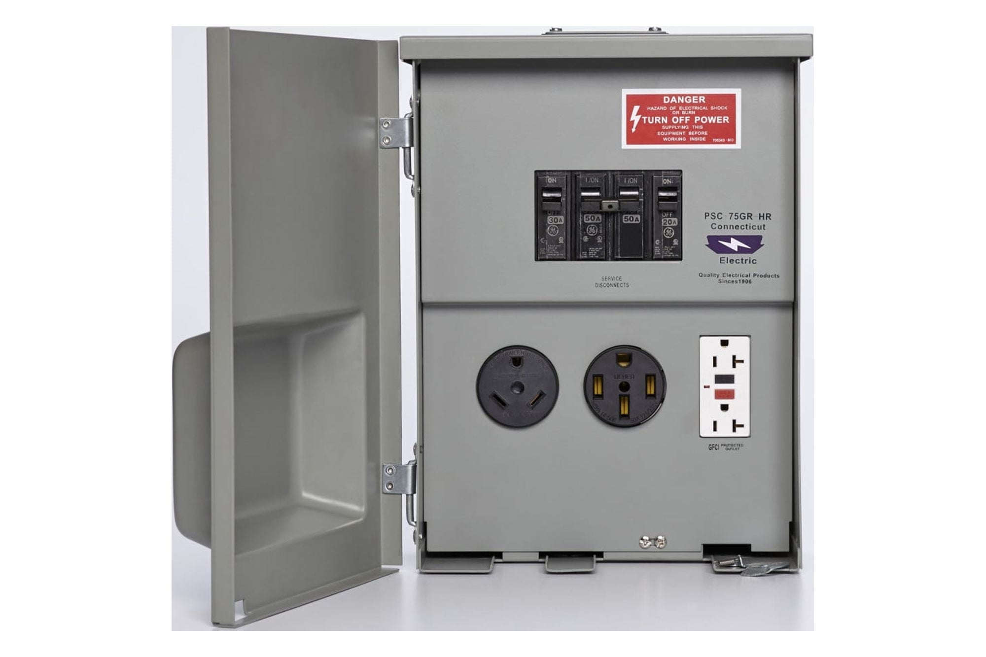 Connecticut Electric CESMPSC75GRHR RV Power Outlet 120/240V 20A GFCI ...