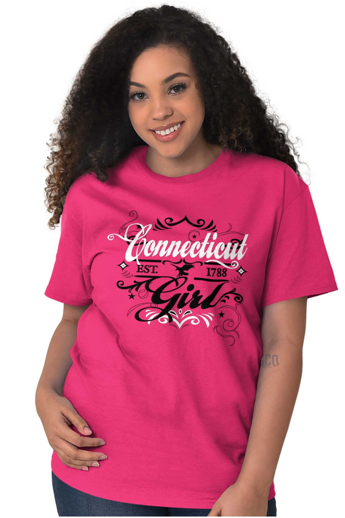 Connecticut Fancy Feminine Filagree Women's Graphic T Shirt Tees Brisco ...