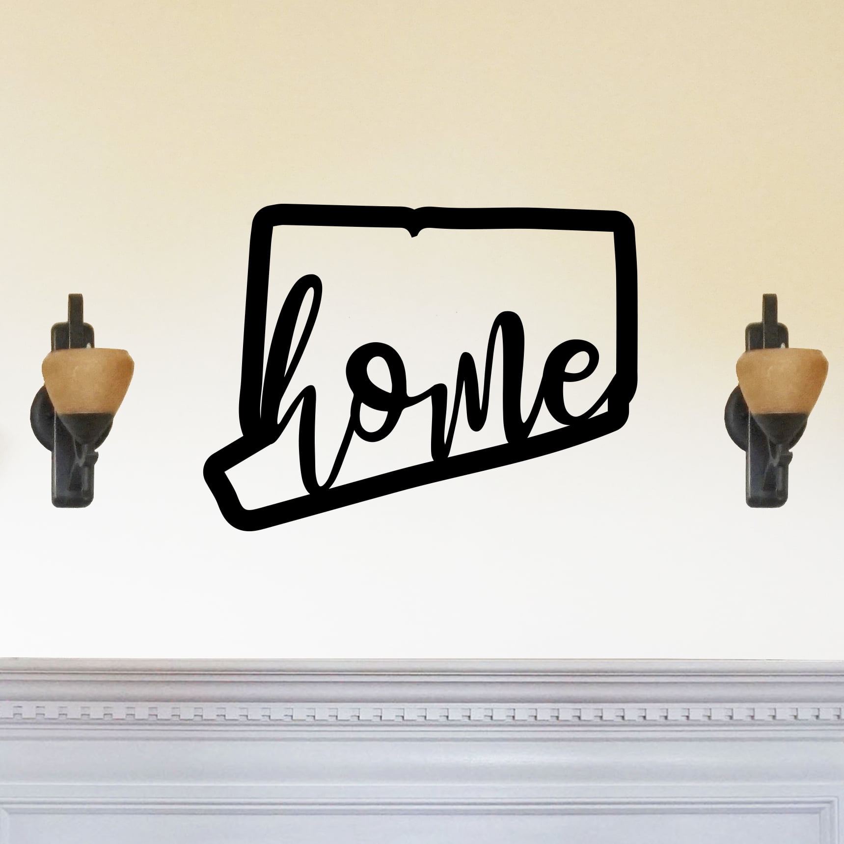 Connecticut Home State Silhouette Solid Steel Home Decor Decorative ...