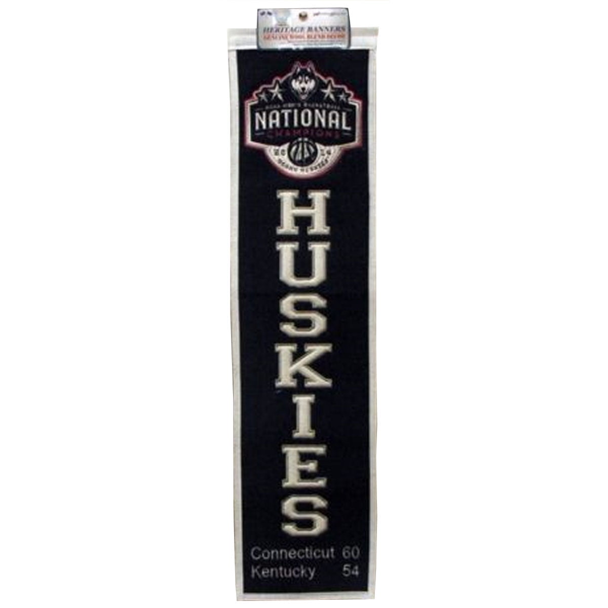 UCONN Huskies 2014 Mens Basketball Champions 8x32 Wool Banner - Walmart.com