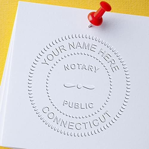 Connecticut Notary Embosser Seal - Heavy Duty, Long Reach Desk Design ...