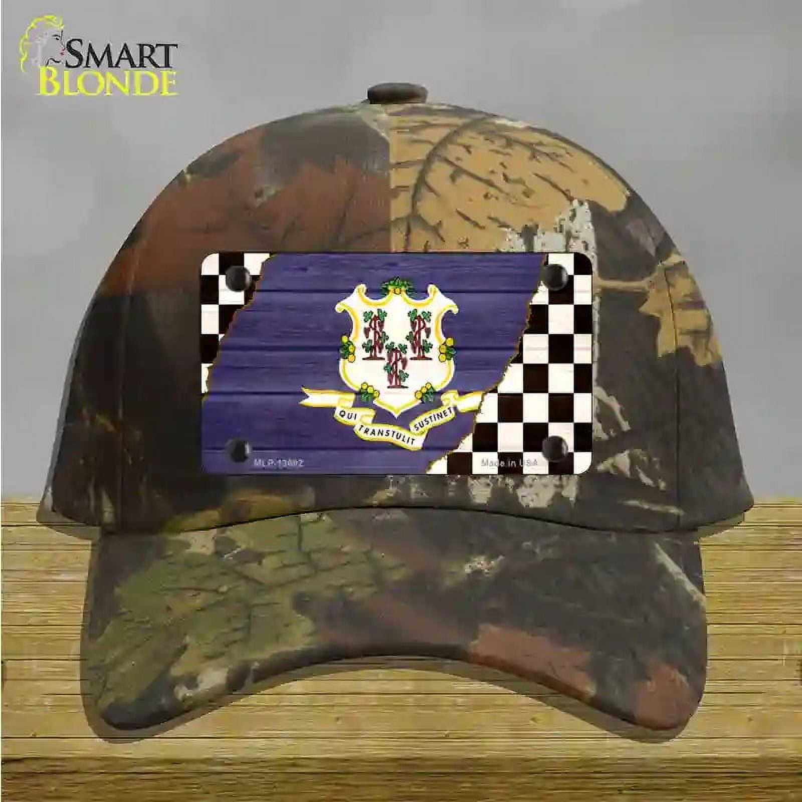 Connecticut Racing Flag Novelty License Plate Hat Tag Cotton Camoflauge ...
