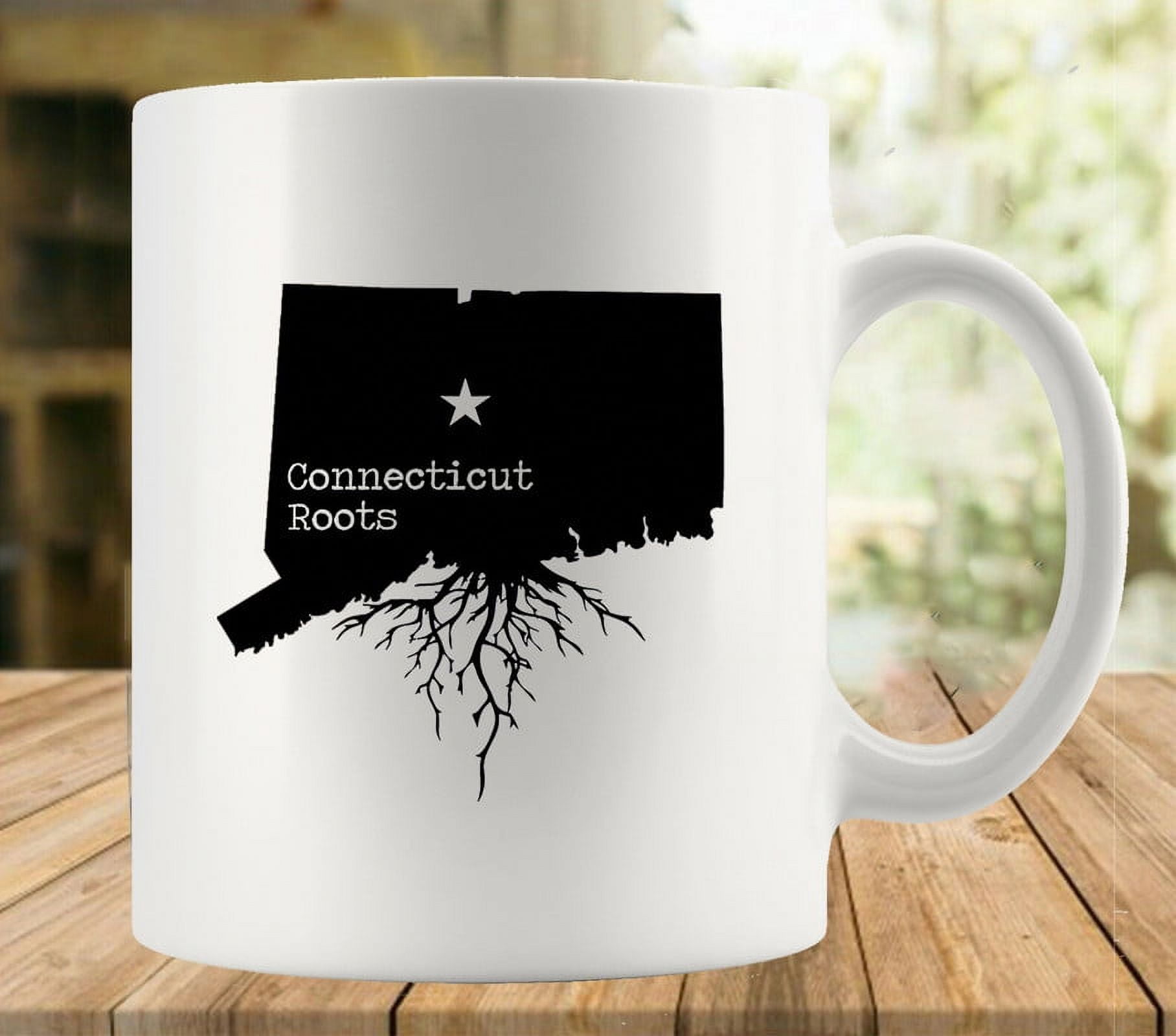 Connecticut Roots State Map Ct Coffee Lovers Cup, Great Novelty Gift ...