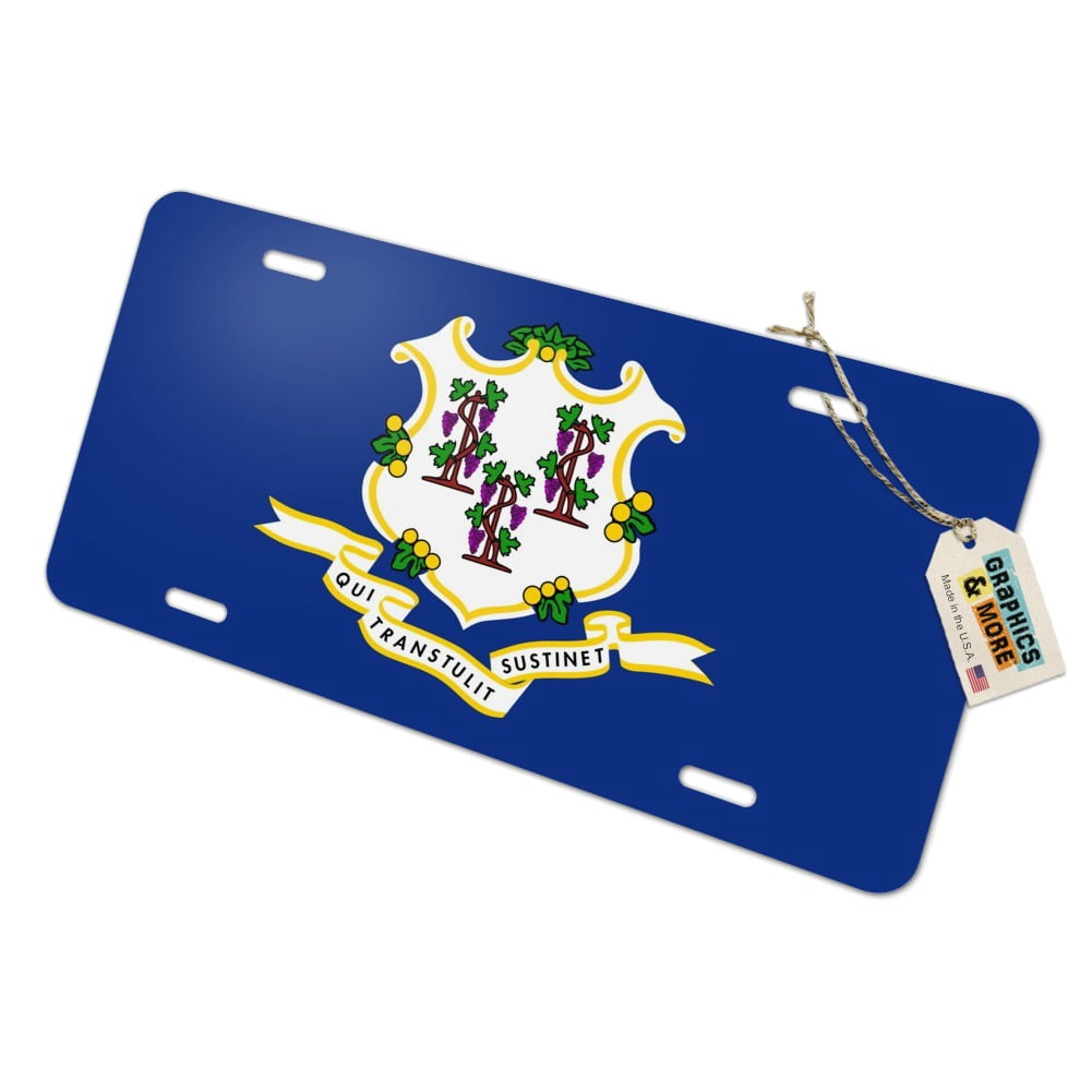 Connecticut State Flag Novelty Metal Vanity Tag License Plate - Walmart.com