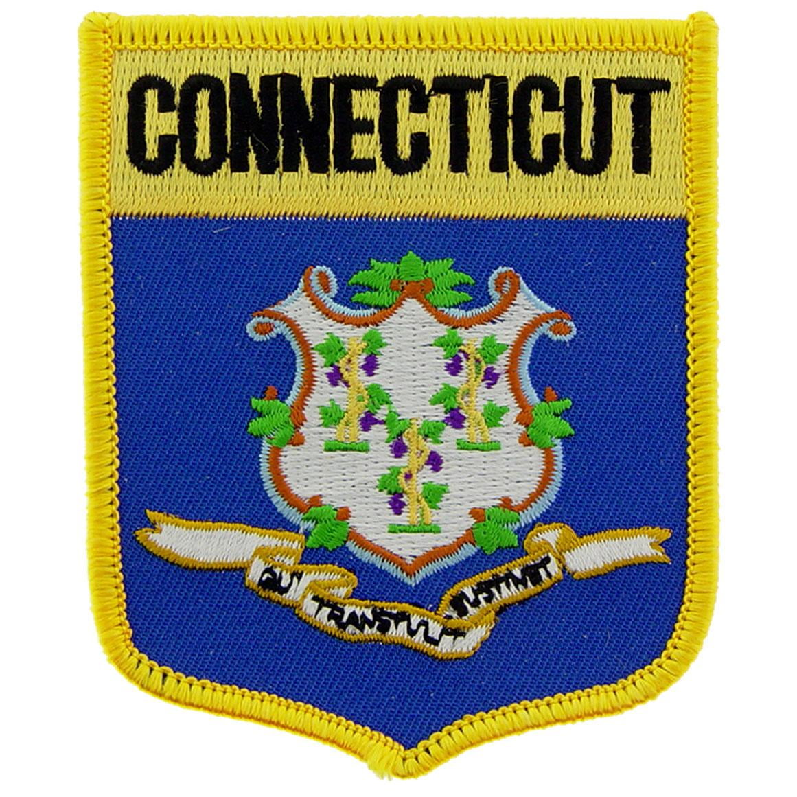 Connecticut State Flag Shield Patch 2 7/8" x 3 1/2" - Walmart.com