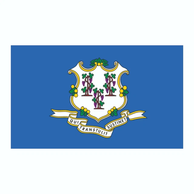 Connecticut State Flag Sticker Vacation Sticker Phone Decal Water ...