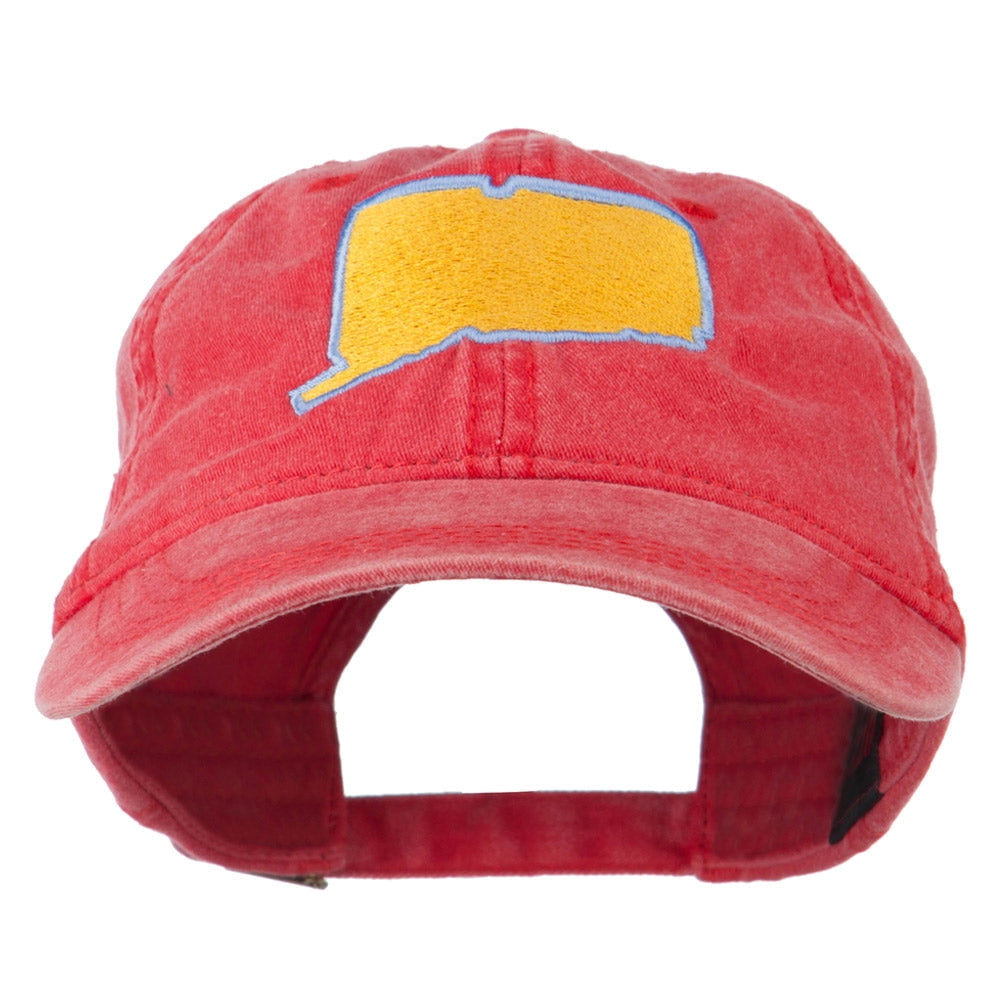 Connecticut State Map Embroidered Washed Cap - Red OSFM - Walmart.com