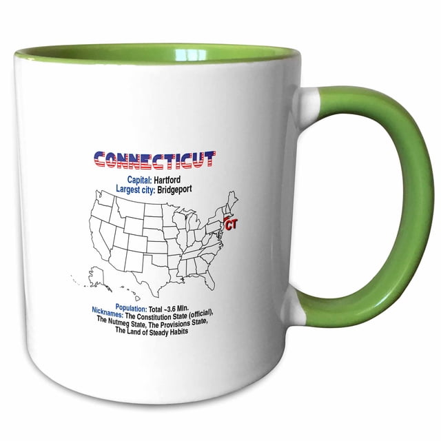 3drose, Connecticut State of the Usa, American Map, Facts, Delightful ...
