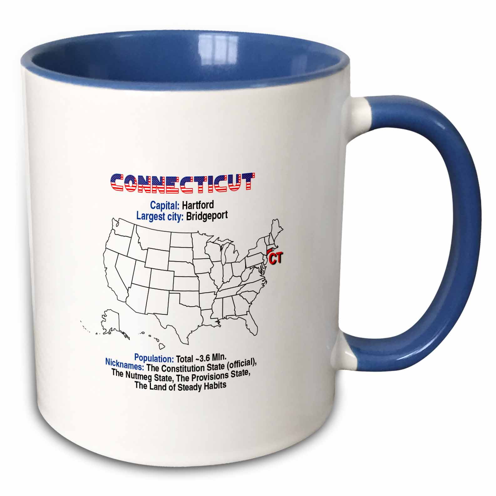 3drose, Connecticut State of the Usa, American Map, Facts, Delightful ...