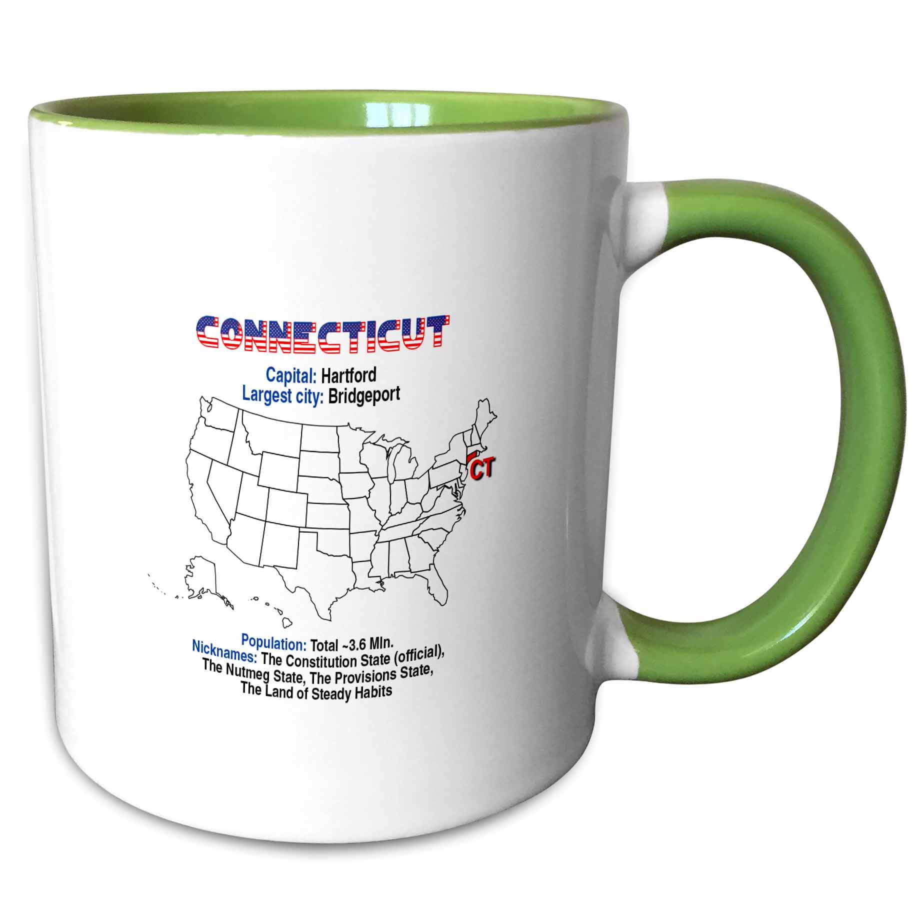 3drose, Connecticut State of the Usa, American Map, Facts, Delightful ...