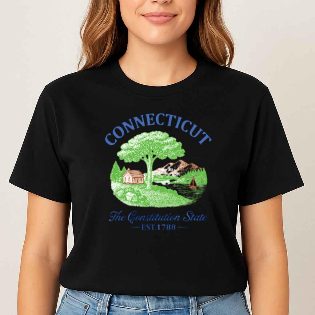 Connecticut The Constitution State Souvenir Home Gift Unisex T-Shirt up ...