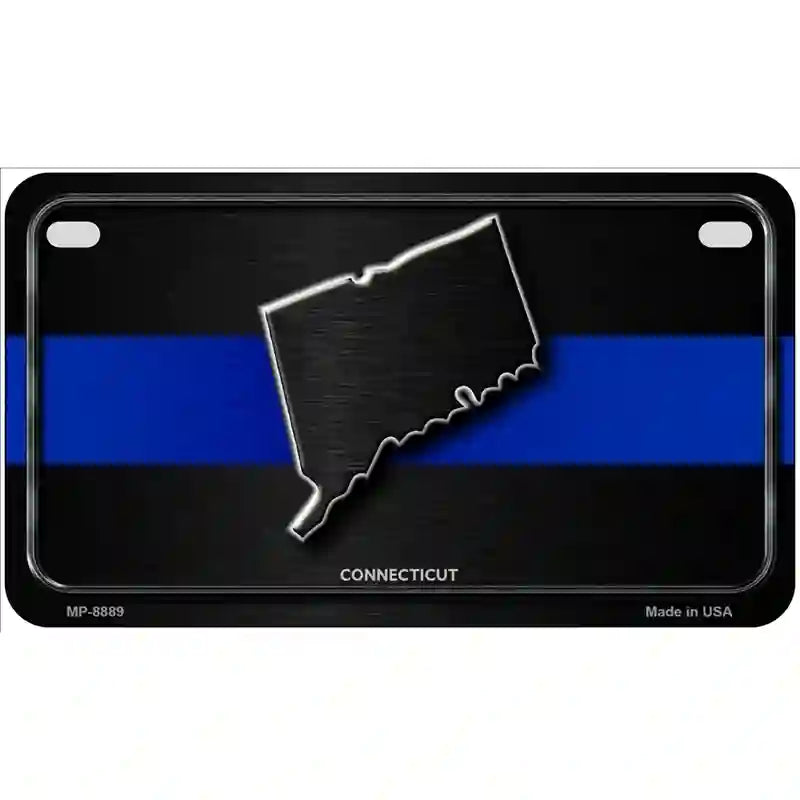 Connecticut Thin Blue Line Metal Novelty License Plate 7" x 4 ...