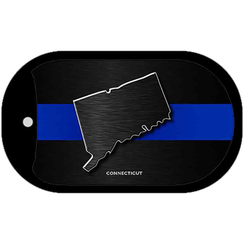 Connecticut Thin Blue Line Novelty Dog Tag Necklace DT-8889 2" x 1" Dog ...