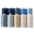 Connecting Threads 100% Cotton Thread Sets - 1200 Yard Spools (Set of 10 - Porcelain China) for ...