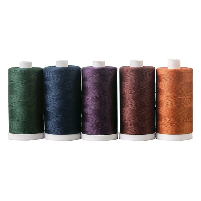 Connecting Threads 100% Cotton Thread Sets - 1200 Yard Spools (Set of 5 ...