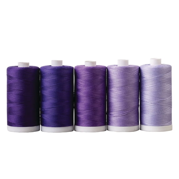 Connecting Threads Purple 100% Cotton Thread Sets - 1200 Yard Spools ...