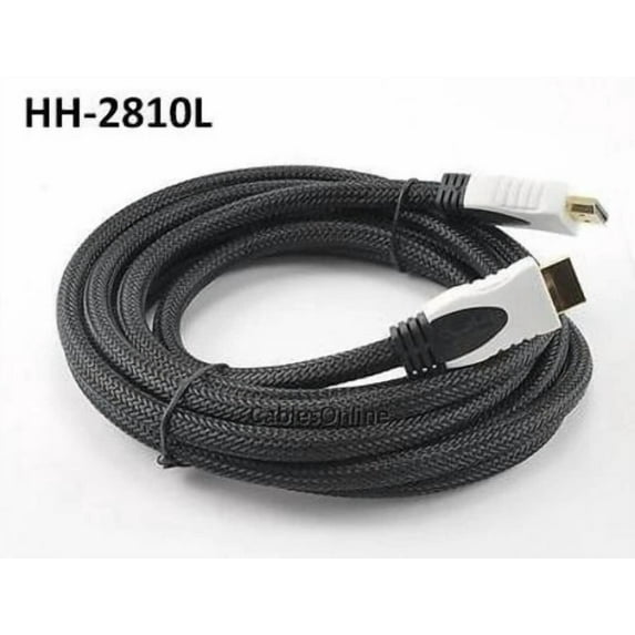 Connectland 10Ft Hdmi Premium Net Sleeve Dual-Tone Male/Male Cable, Hh ...