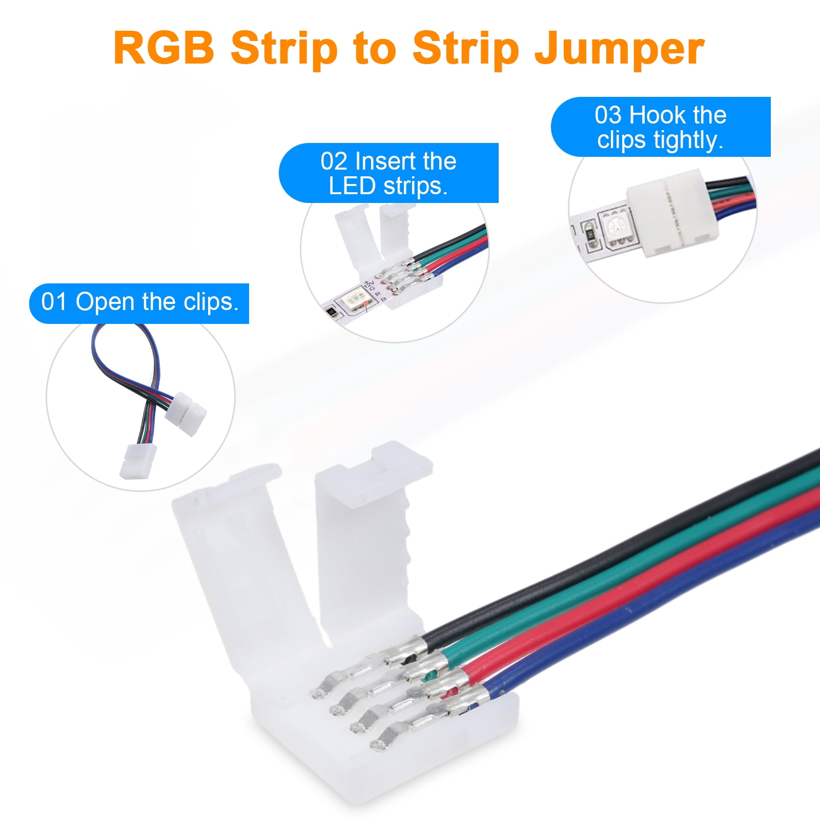 Connector,4 Pin Led L Shape Led Kit 5050 Buzhi 5050 Led Diy Led Quick ...