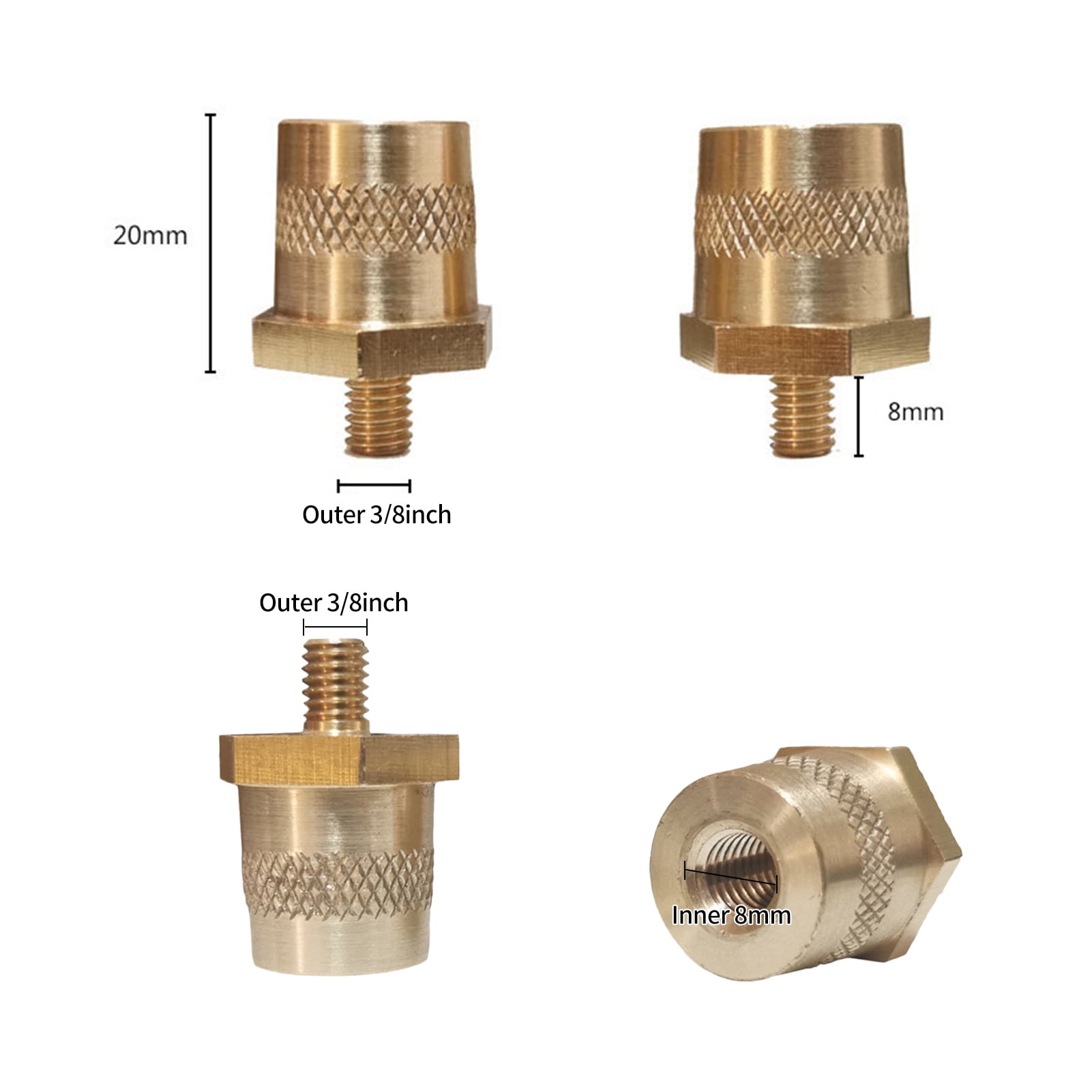 Connector,Battery Terminal M6 Male Battery And Siuke And Outer 3/8inch ...