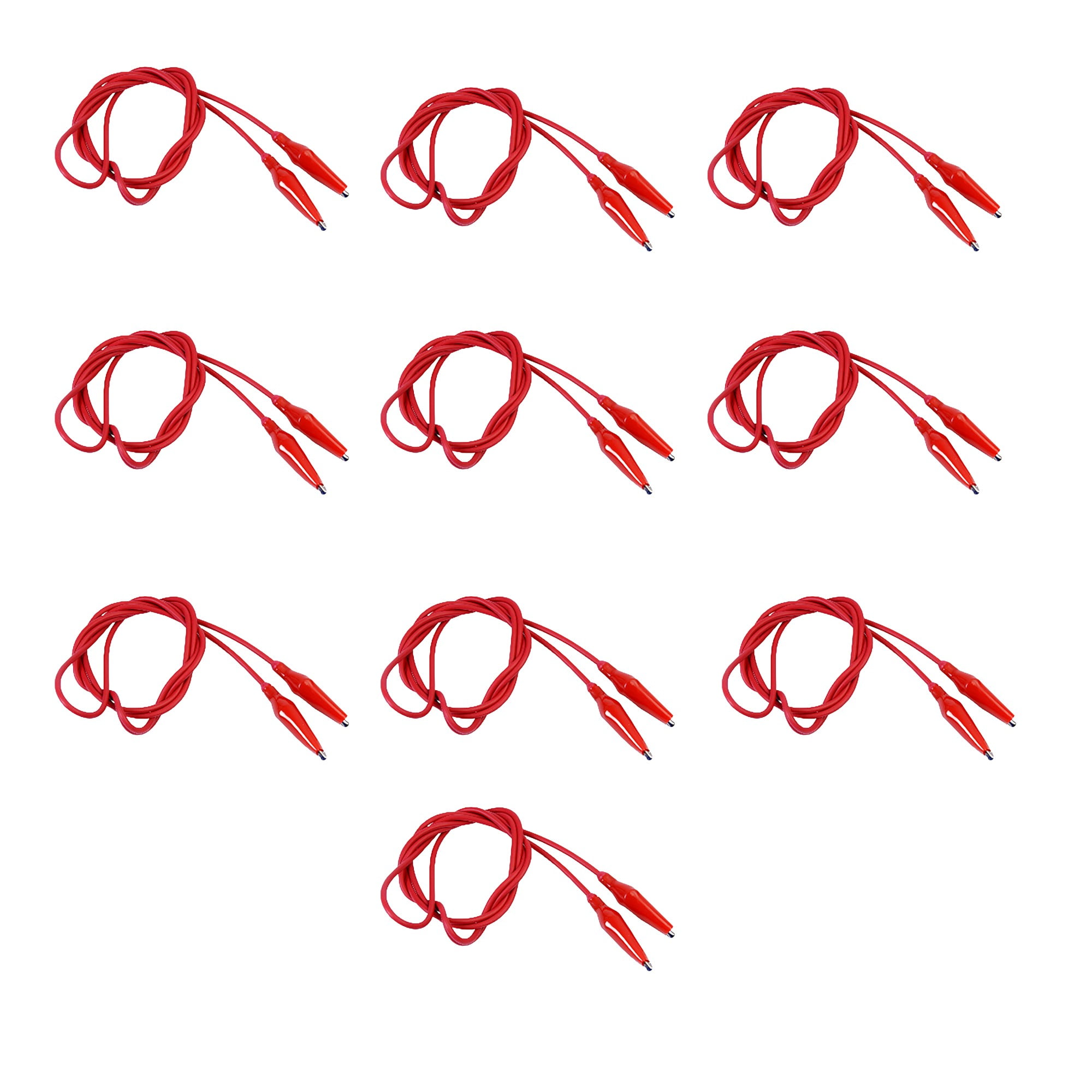 Connector Cord, 36 in., Alligator Ends, Pack of 10 Red Cords by Go ...