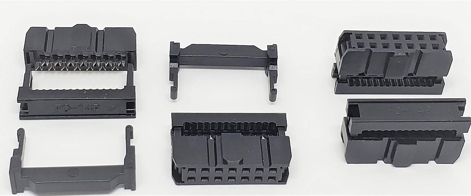 ConnectorsPro 50Pack 2X7 14P FC 2.54mm 0.1" Pitch Dual Row IDC Sockets ...