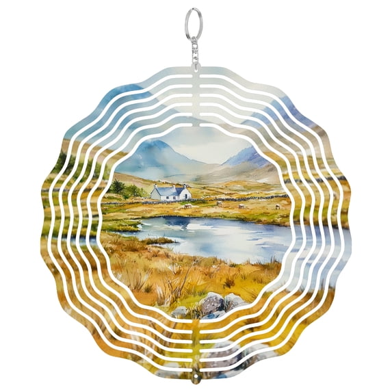 Connemara Ireland Landscape 3D Wind Spinner Stainless Steel Kinetic Art ...