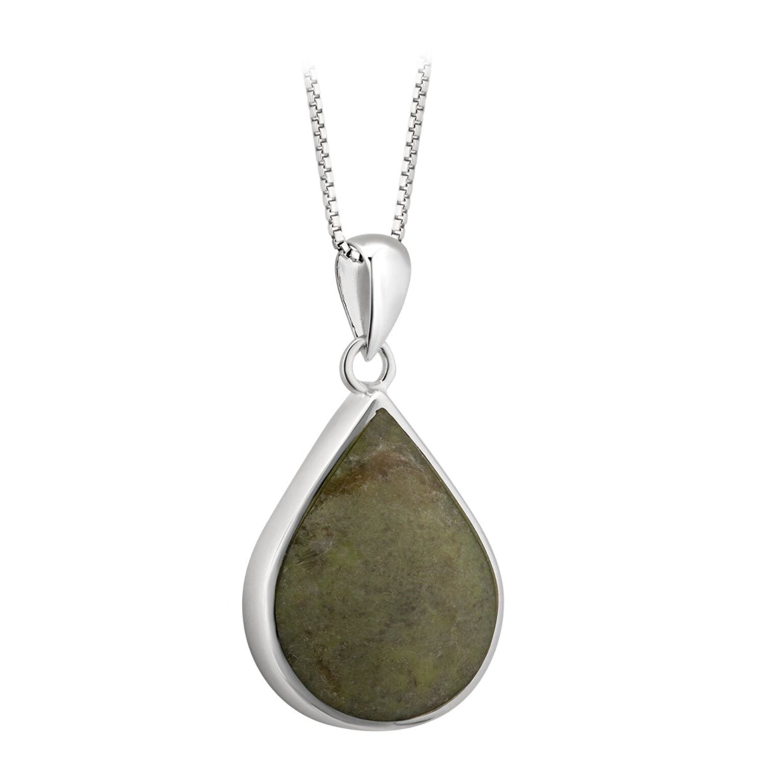 Connemara Marble and Sterling Silver Tear Drop Necklace - Walmart.com