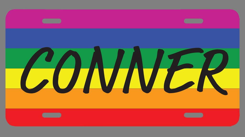 Conner Name Pride Flag Style License Plate Tag Vanity Novelty Metal ...