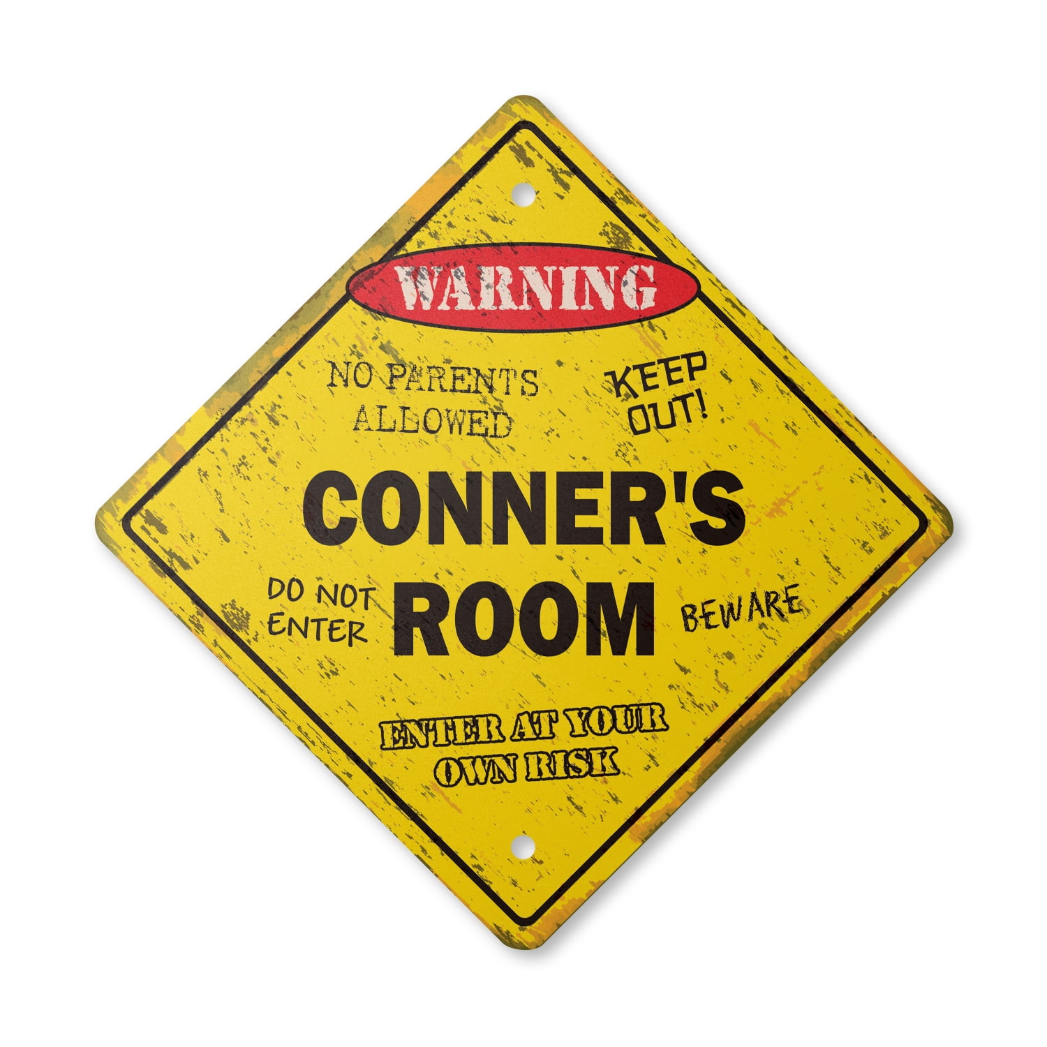 Conner's Room Sign Vintage Crossing Zone Xing | Indoor/Outdoor Plastic ...