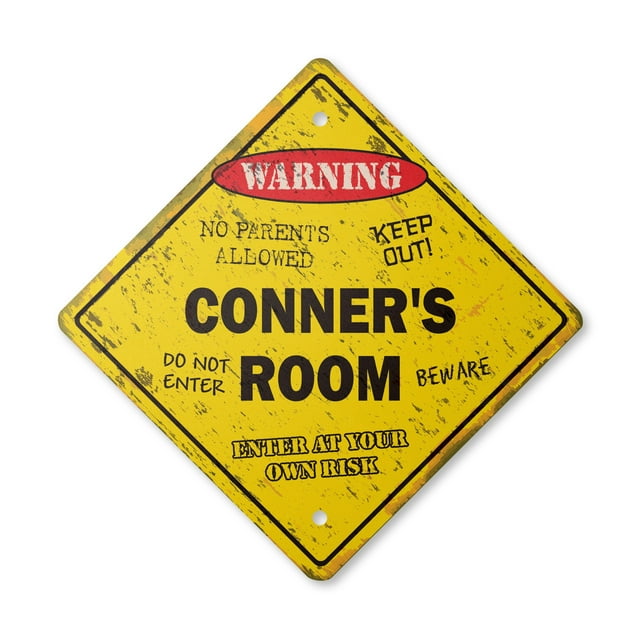 Conner's Room Sign Vintage Crossing Zone Xing | Indoor/Outdoor Plastic ...