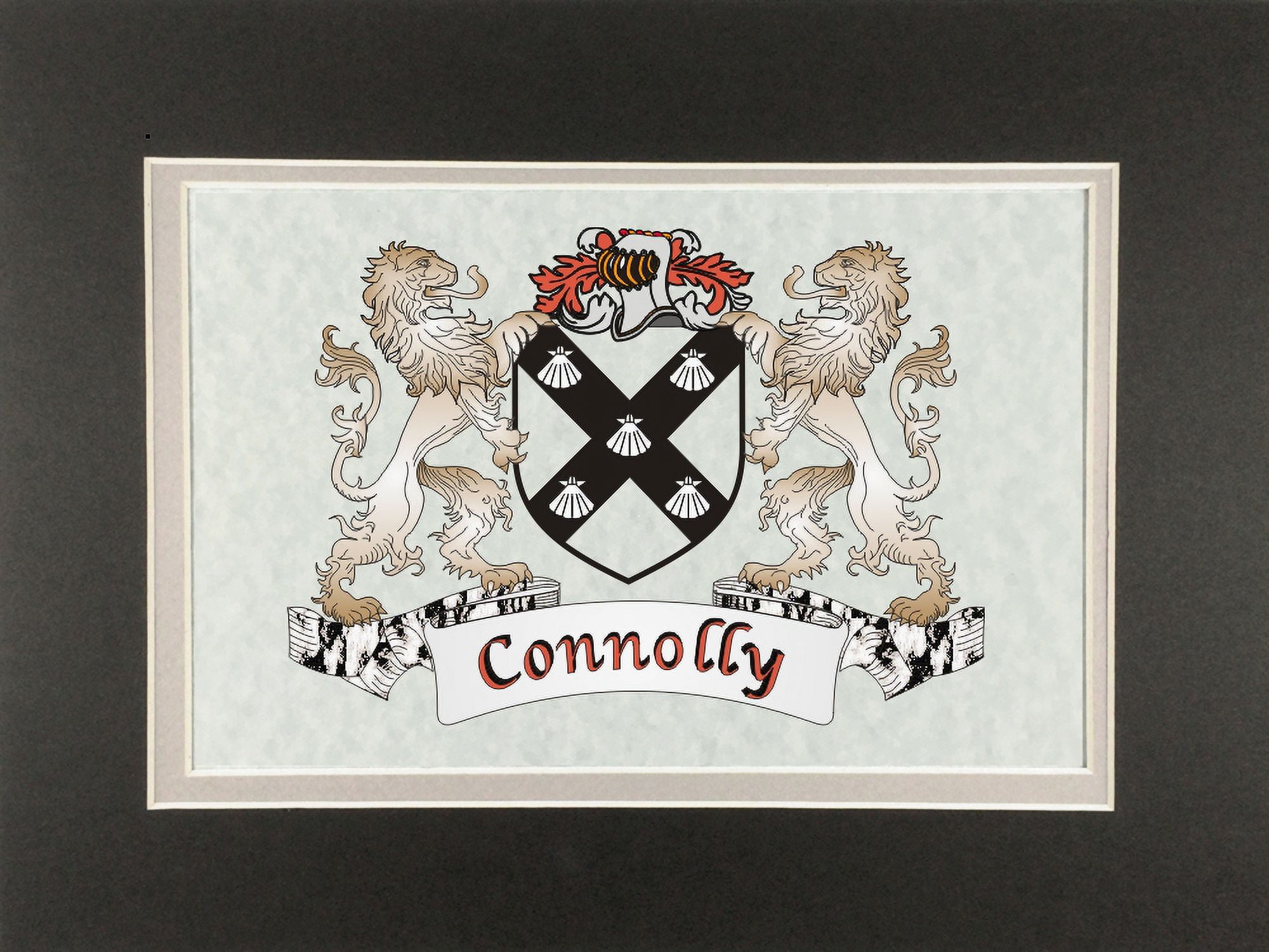 Connolly Irish Coat of Arms Print - Frameable 9" x 12" - Walmart.com