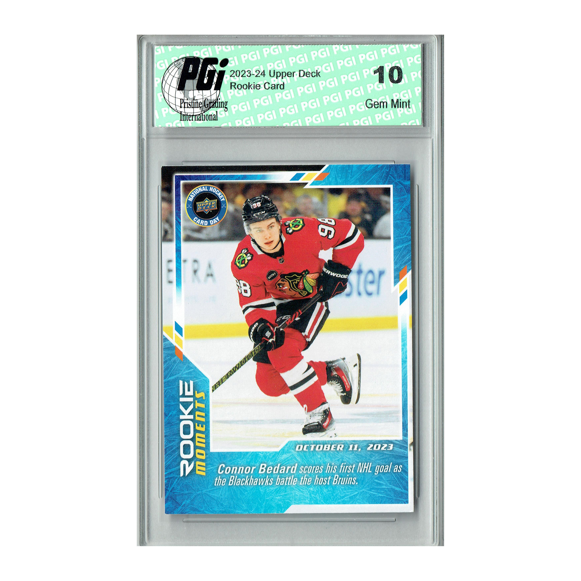 Connor Bedard 2024 Upper Deck #NHCD-31 Hockey Day Rookie Card PGI 10 ...
