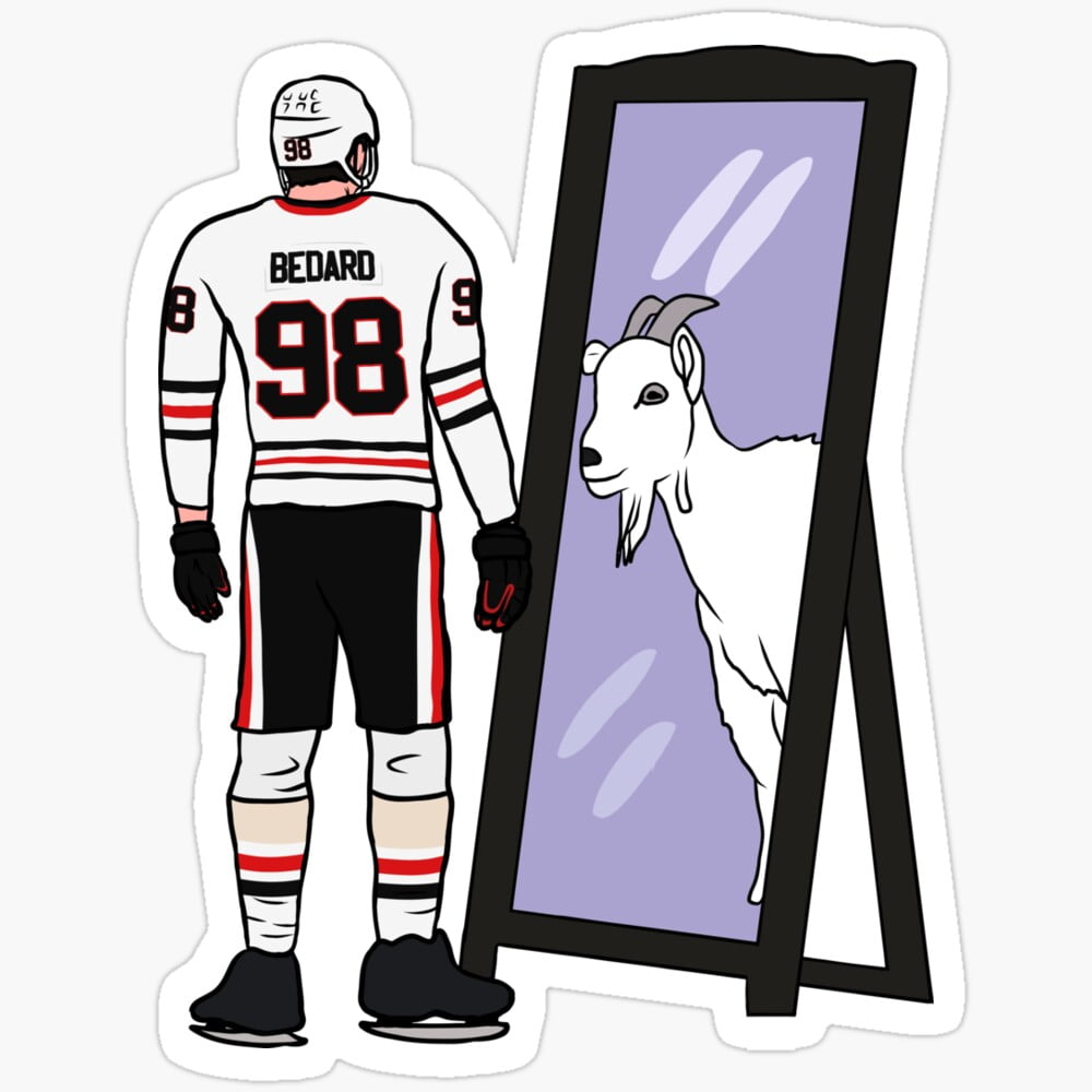 Connor Bedard Mirror Goat Sticker Phone Decal Water Bottle Stickers Car ...