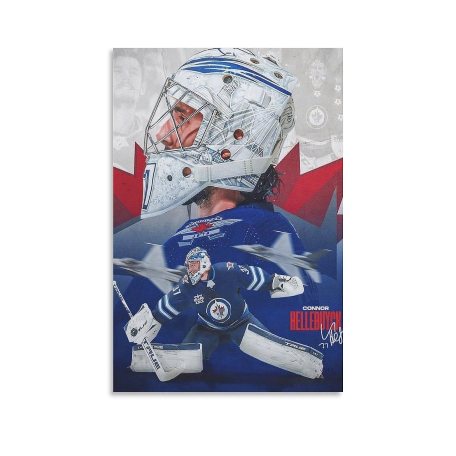 Connor Hellebuyck Canvas Poster Artworks Picture Print Poster Wall Art ...