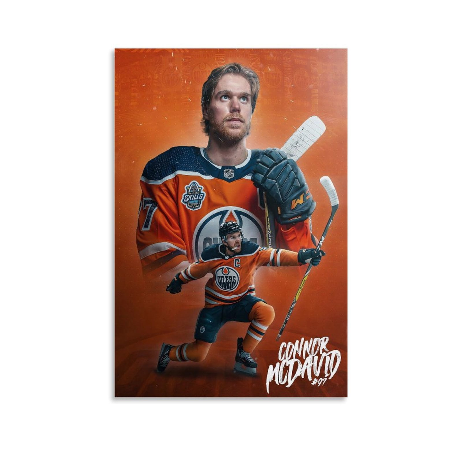 Connor Mc-David, Ice Hockey Player Painting Vintage Poster Picture ...