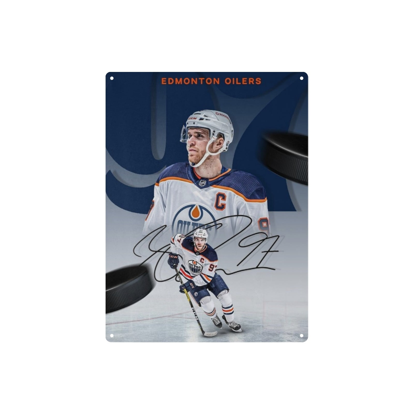 Connor McDavid Retro Metal Tin Sign - Vintage Basketball Wall Decor for ...