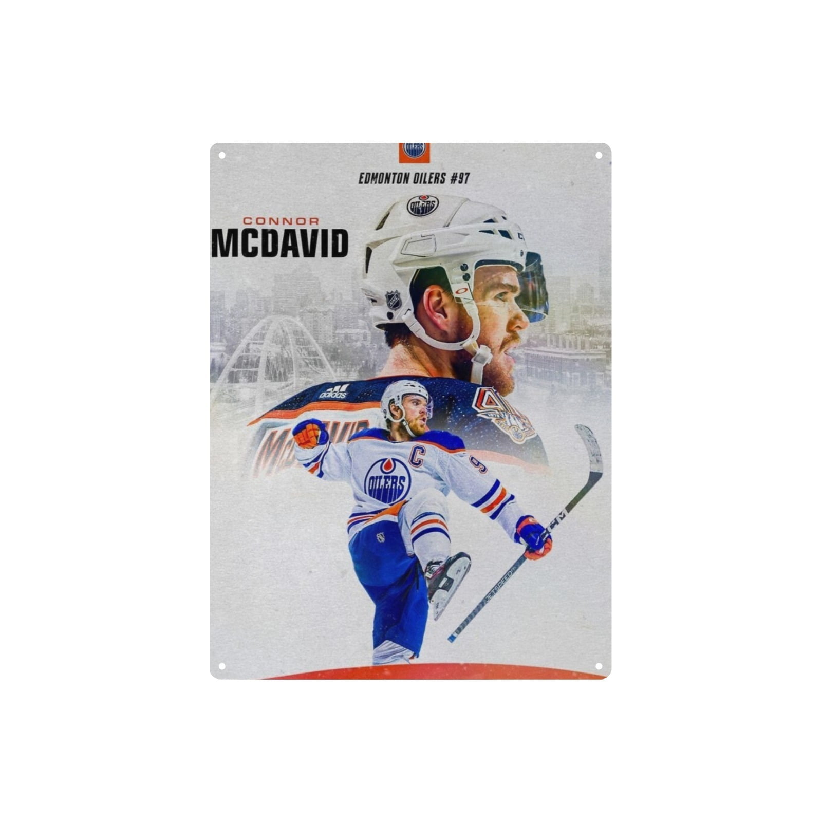 Connor McDavid Retro Metal Tin Sign - Vintage Basketball Wall Decor for ...