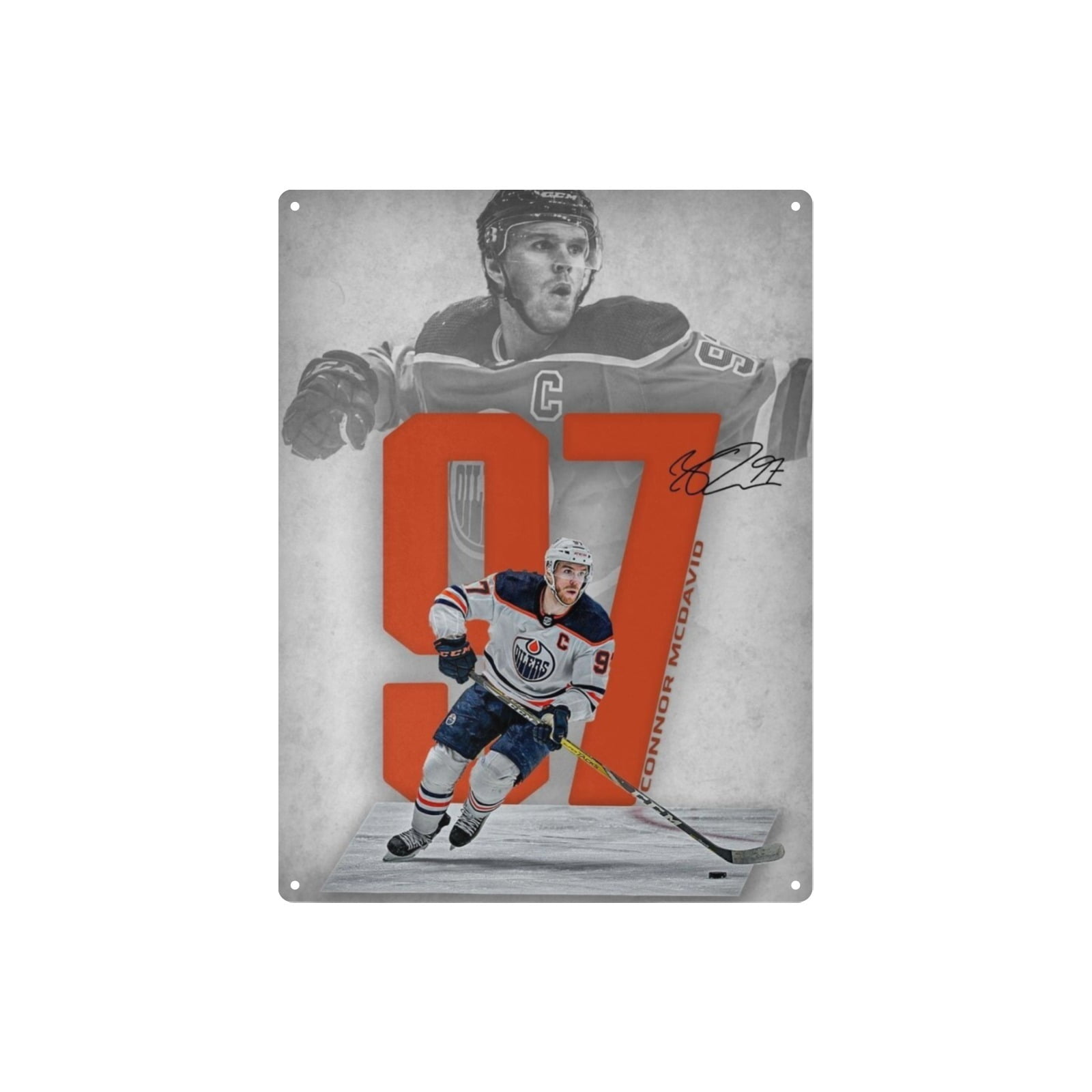 Connor McDavid Retro Metal Tin Sign - Vintage Basketball Wall Decor for ...