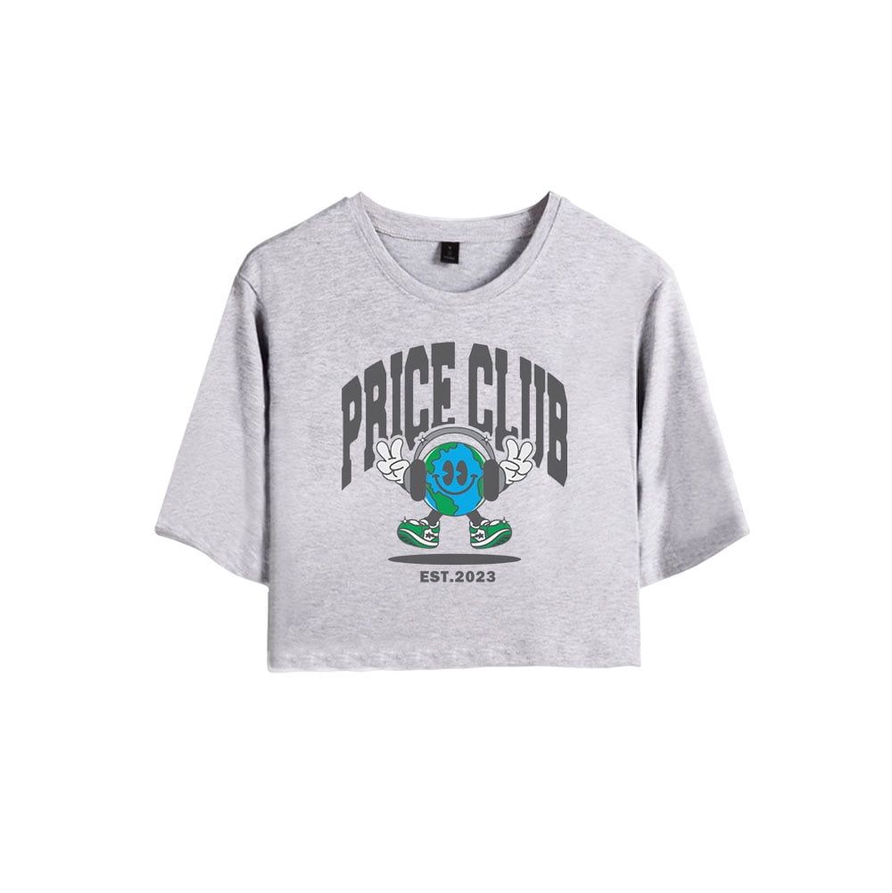 Connor Price Merch Price Club Logos Crop Top T-shirt Fashion Women ...