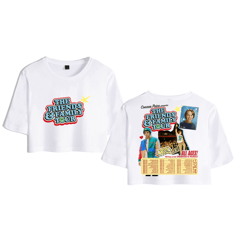 Connor Price Merch The Friends & Family Tour Crop Top T-shirt Fashion ...