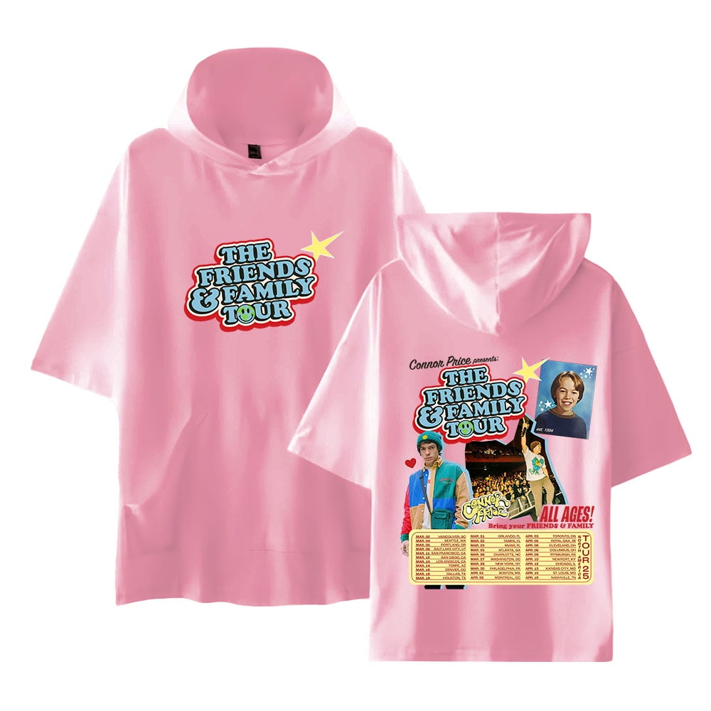 Connor Price Merch The Friends & Family Tour Hoodie Unisex Hooded Short ...
