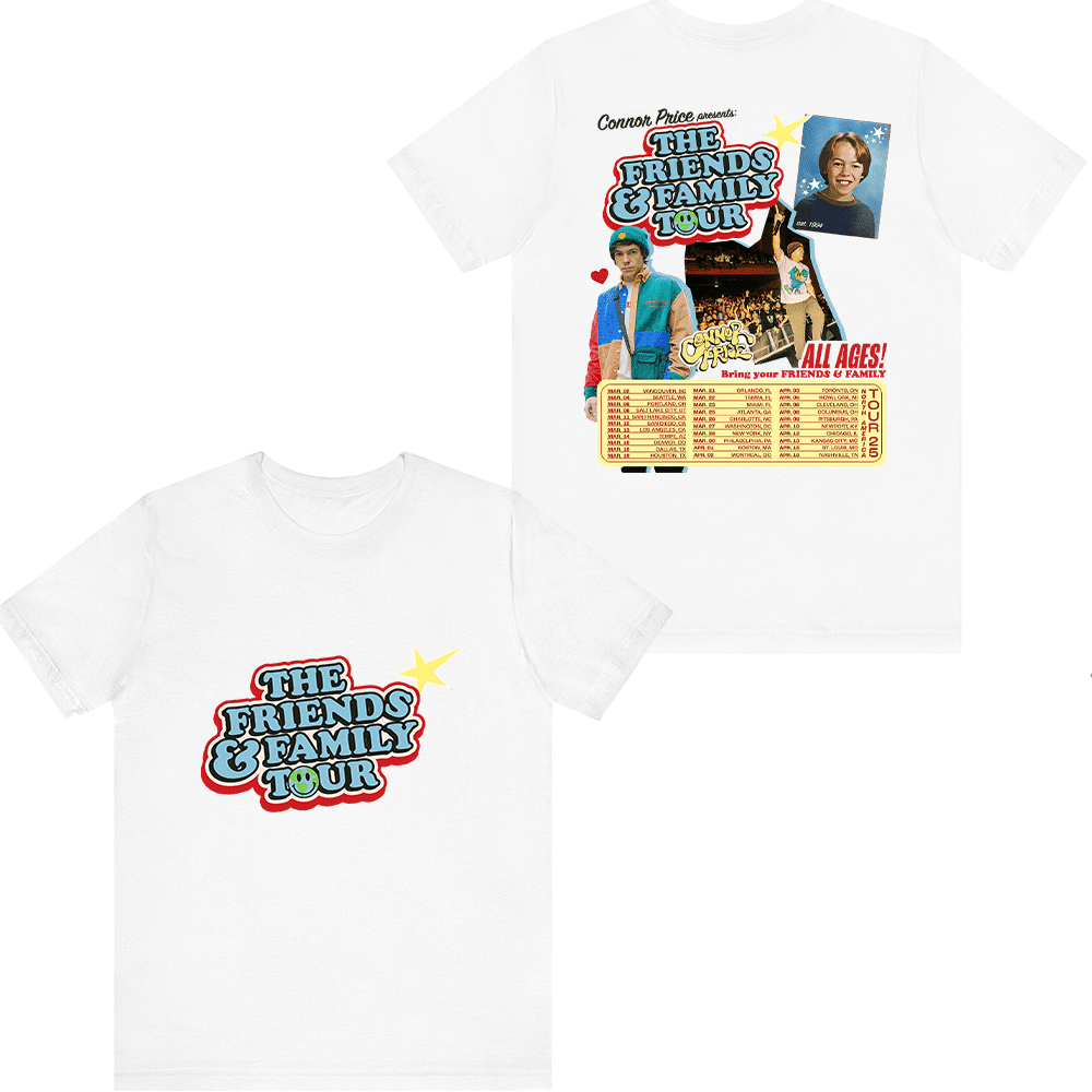 Connor Price Merch The Friends & Family Tour T-shirt Men Women Shirt ...