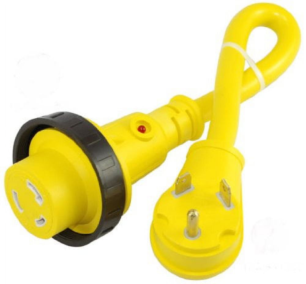 Conntek 14355 RV Pigtail Adapter RV 30 Amp Male Plug To 30 Amp Locking ...