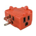 3-Way Outdoor Outlet Splitter Adapter, 3-Prong Grounded Plug, Heavy ...
