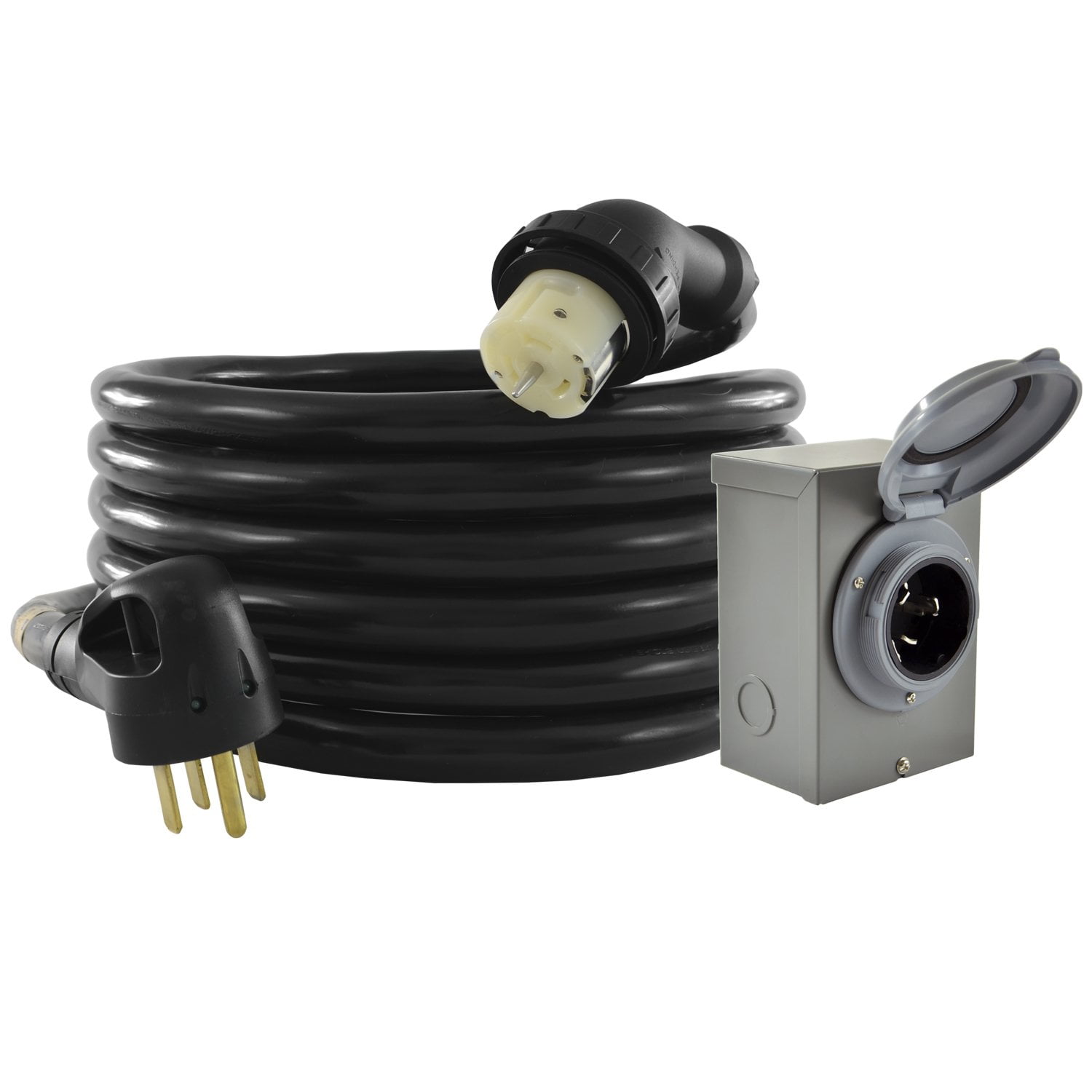Conntek GIB1450-025 Duo-Rain Seal 50Amp Power Inlet Box and Temp Power ...