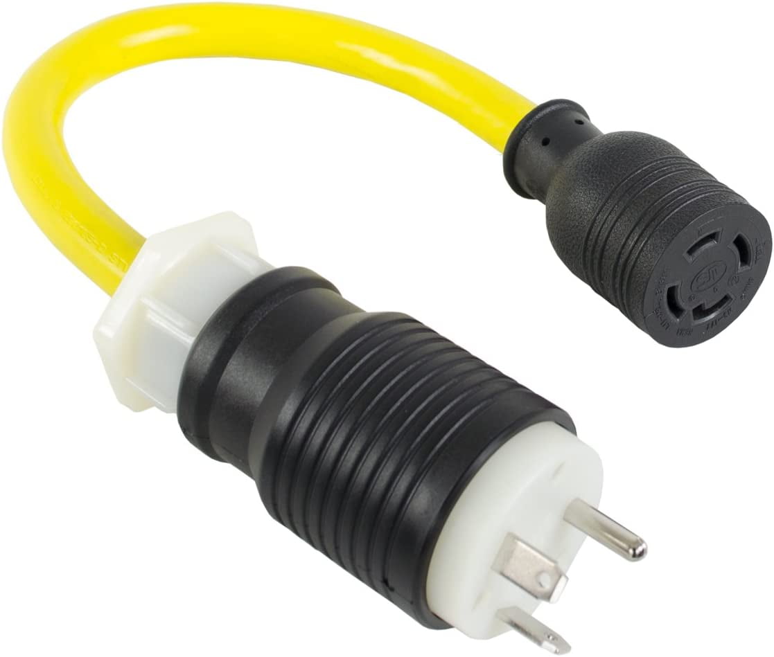 Conntek PTT30L1430 1.5-Feet Generator Locking Adapter RV 30-Amp Plug to ...