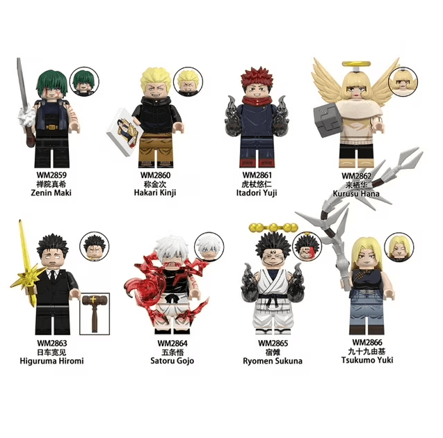 Connue Jujutsu Kaisen Building Blocks, Jujutsu Kaisen Mini Figures Gojo ...
